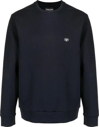 Emporio Armani Homme, Sweatshirts et sweats à capuche, Bleu, Taille: S SweaT-shirts à la Mode avec Détail Felpa