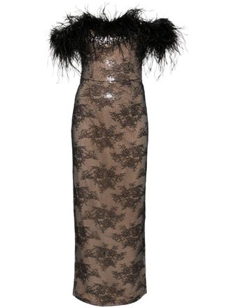 Nissa robe longue superpos&eacute;e - Noir