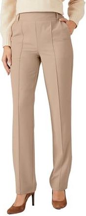 Damart Pantalon Enfilable Fluide pour Femme, Coupe Standard, Beige chiné, 44