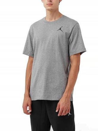 Nike Nike DC7485-091 M J Jumpman EMB SS Crew T-Shirt Homme Carbon Heather/Black Taille 2XL