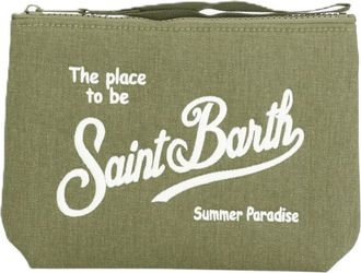 MC2 Saint Barth Femme, Sacs, Vert, Taille: ONE Size Aline Denim Clutch Bag