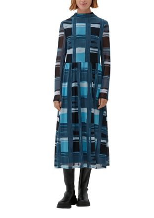 s.Oliver Black Label Damen Kleider lang, Blau, 42 EU