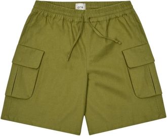 Arte Homme, Shorts, Vert, Taille: 2XL Linen Cargo Shorts