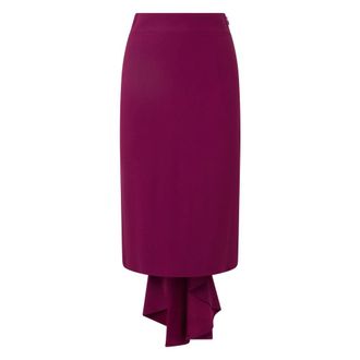 Moschino Figurbetonter Midirock mit gerafftem Saum - - Skirts - Damen - Braun - XL