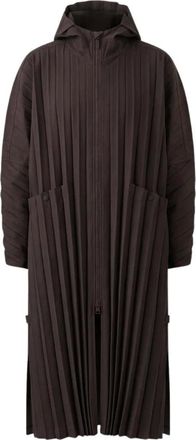 Issey Miyake Homme, Manteaux, Brun, Taille: L Pleated Jacket