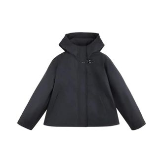 Fay Femme, Vestes, Bleu, Taille: 36 FR Parka Courte &agrave; Capuche