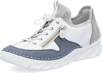 Rieker Damen Low-Top Sneaker 55064, Frauen Halbschuhe,Laufschuhe,straßenschuhe,Strassenschuhe,Sportschuhe,Turnschuhe,Weiss Kombi (80),41 EU / 7.5 UK