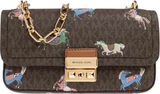 Michael Michael Kors Tribeca horse-print crossbody bag - Braun