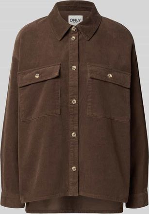 Only Relaxed Fit Hemdjacke aus reiner Baumwolle Modell MOXIE