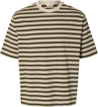 Selected T-shirt ray&eacute; en coton