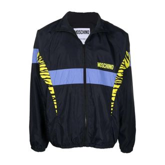 Moschino Schwarze Casual Lange Jacke f&uuml;r M&auml;nner - - Jackets - Herren - Schwarzk - M