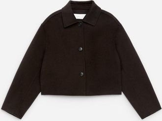 Arket Doubleface-Overshirt Aus Wollmischung -Braun