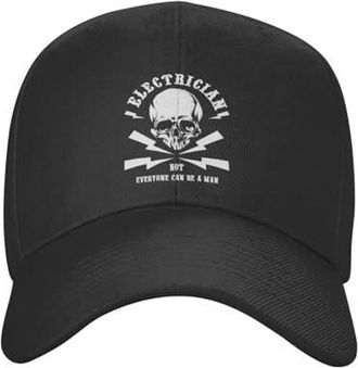 Generic Casquette de baseball classique dr&ocirc;le &eacute;lectricien cr&acirc;ne cadeau casquette de baseball unisexe adulte ing&eacute;nieur &eacute;lectricien monteur de ligne chapeau de 