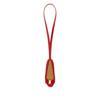Ferragamo Bow Varina Leder-Charm - - Accessories - Damen - Rot - ONE SIZE