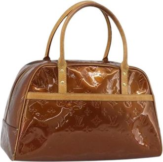 Louis Vuitton Sac &agrave; main en cuir verni Pre-owned - Femme - Pre-owned - Brun - Taille: ONE Size