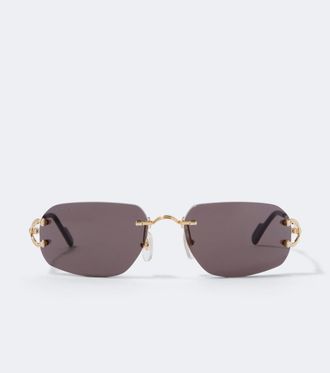 Cartier Eckige Sonnenbrille Signature C