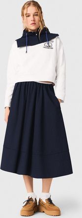 Maje Sweatshirt Mit Marine-print - Wei&szlig; - Maje