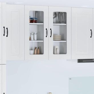 vidaXL vidaXL Armoire de cuisine Kalmar Blanc brillant 40 x 31 x 80 cm