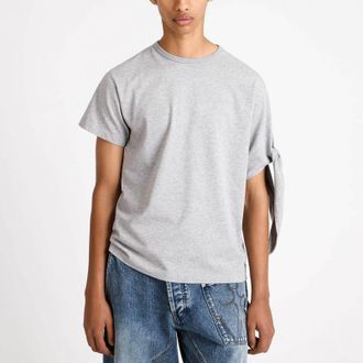 J.W.Anderson Grey T-shirt with knotted sleeve