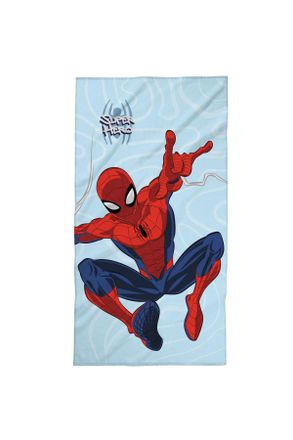 MARVEL Duschtuch Spidermann Superhero, Hellblau, Textil, 70x140 cm, Oeko-Tex Standard 100, angenehm weich, Badtextilien, Duscht&uuml;cher