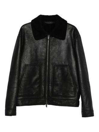 Salvatore Santoro Jacke mit Shearling-Kragen - Schwarz