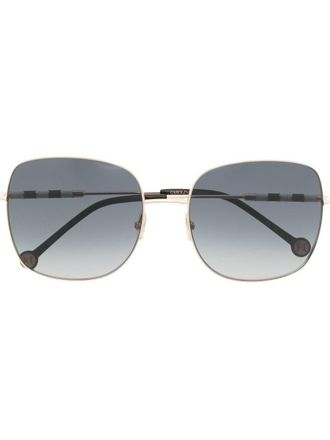 Carolina Herrera Sonnenbrille mit eckigem Gestell - Gold
