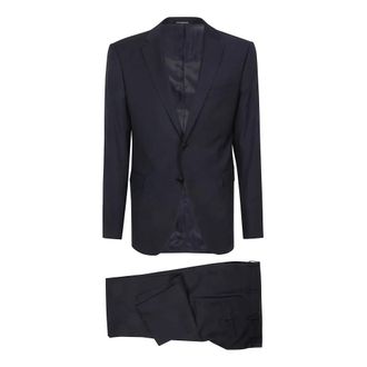 Emporio Armani Homme, Costumes, Bleu, Taille: XL Costume crois&eacute; en laine