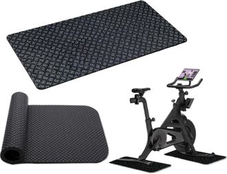 Generic Fahrradmatte f&uuml;r den Innenbereich, Anti-Vibration, doppelseitig, dick, faltbar, Bodenschutzmatte, f&uuml;r Heim-Fitnessstudio, Laufband, Radfahren, Gehen