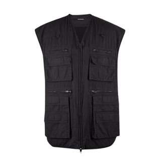 Balenciaga Marineblauer &Auml;rmelloser Gilet mit Cargo-Taschen - - Jackets - Herren - Blau - S