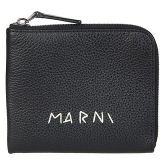 Marni Homme, Accessoires, Noir, Taille: ONE Size Portafoglio Zip Around