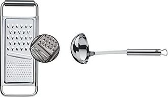 WMF Küchenreibe Kartoffelreibe Gurkenhobel Cromargan Edelstahl rostfrei spülmaschinengeeignet & Schöpflöffel 30 cm Profi Plus Cromargan Edelstahl rostfrei