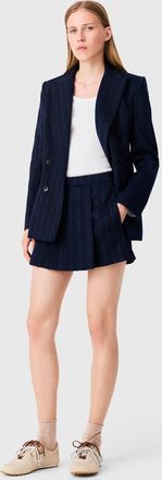 Maje Short Tailleur Avec Lurex - Bleu Marine - Maje