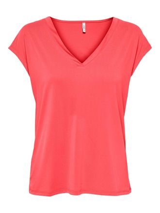 Only Damen Onlfree Life S/S Mod.V-Neck Top JRS Noos, Dubarry, X-Large