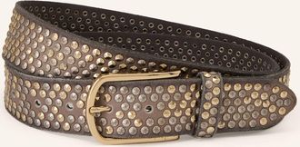 B.Belt B.Belt Lederg&uuml;rtel Zoe Mit Nieten beige
