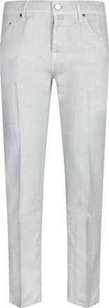 Jacob Cohen Homme, Jeans, Blanc, Taille: W31 Pantalon blanc en chambray de coton