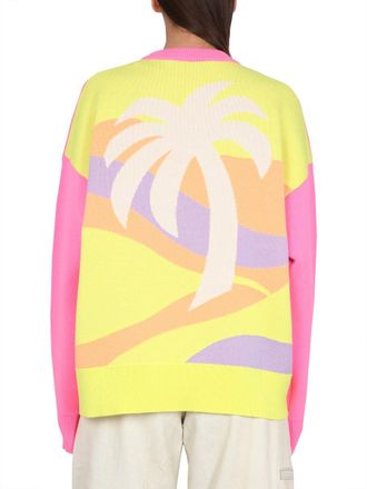 Palm Angels Palm-Embroidered Sweater - Pink