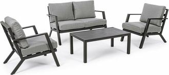 BIZZOTTO Lounge Set Harley aus lackiertem Aluminium mit Kissen f&uuml;r Garten und Veranda