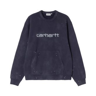 Carhartt Work in Progress Logo Baumwoll-Sweatshirt - - Sweatshirts & Hoodies - Herren - Blau - S