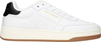 Saint Laurent Baskets Greenwich Homme Cuir Blanc Et Noir
