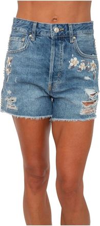 Liu Jo Damen, Shorts, Blau, W26Gr&ouml;&szlig;e