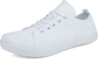 Generic Chaussures de marche pieds nus pour homme - Large largeur - Minimaliste - Coupe classique - Chaussures basses, blanc, 40 2/3 EU