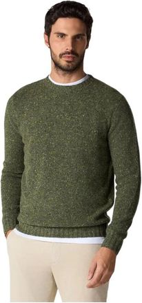 Brooks Brothers Homme, Pulls, Vert, Taille: 2XL Pull Ras du Cou en Laine Mouchet&eacute;e