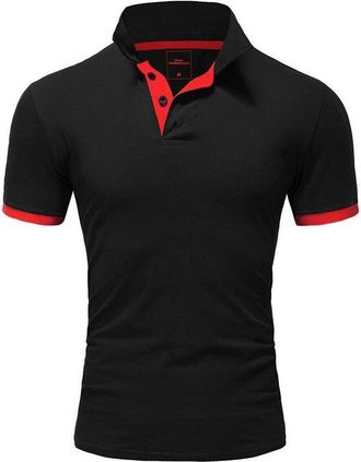 Amaci & Sons Poloshirt DETROIT Basic Kontrast Poloshirt