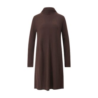 Allude Midikleid mit Stehkragen