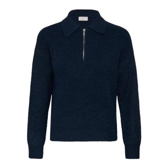 Kaffe Rundhals-Strickware - - Knitwear - Damen - Blau - L