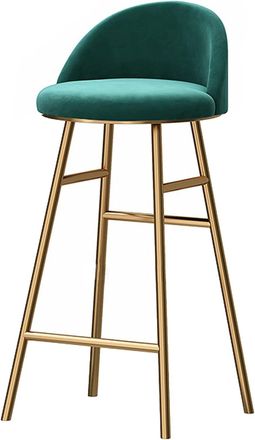 Generic Barhocker in Tresenh&ouml;he (66/76 cm) mit R&uuml;cken- und Fu&szlig;st&uuml;tze, samtbezogen, geeignet f&uuml;r K&uuml;cheninseln, Tragkraft: 150 kg