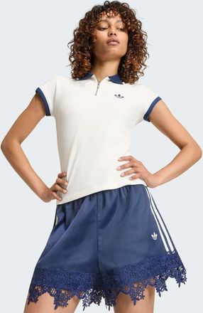 adidas Originals Short en satin et dentelle - Indigo nuit-Bleu