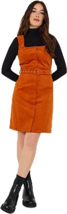 Joe Browns Damen Autumn Orange Cord Pinafore Dress Kleid, 44