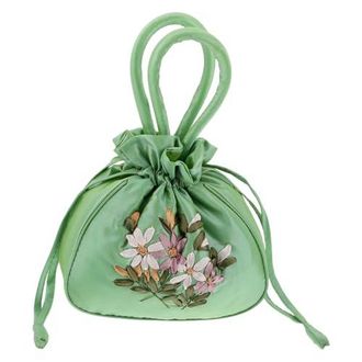 BESPORTBLE Paquet &agrave; Main Brod&eacute; &agrave; Fleurs en Velours et Polyester Mini Pochette pour Personnes &Acirc;g&eacute;es Paquet &agrave; Fleurs Courses de Mariage Brod&eacute; avec Cordon Petit &agrave; M