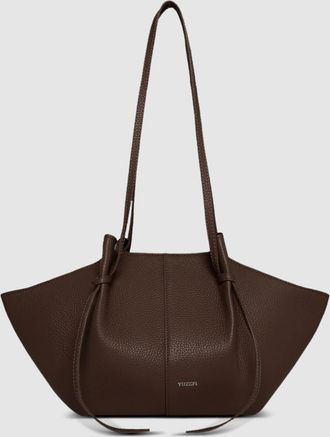 Yuzefi Sac Mochi Cuir Grainé Espresso